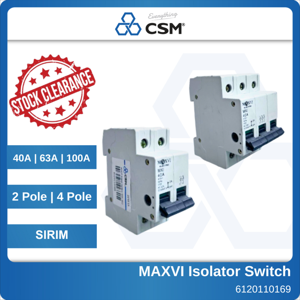 Isolator Circuit Breaker Main Switch 40A 63A 100A 2 3 POLE Isolating ...