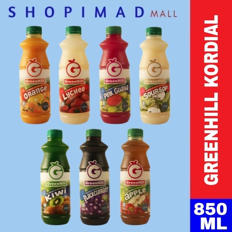 [850ML] GREENHILL KORDIAL | GREEN HILL FRUIT CORDIAL | KORDIAL BUAH ...