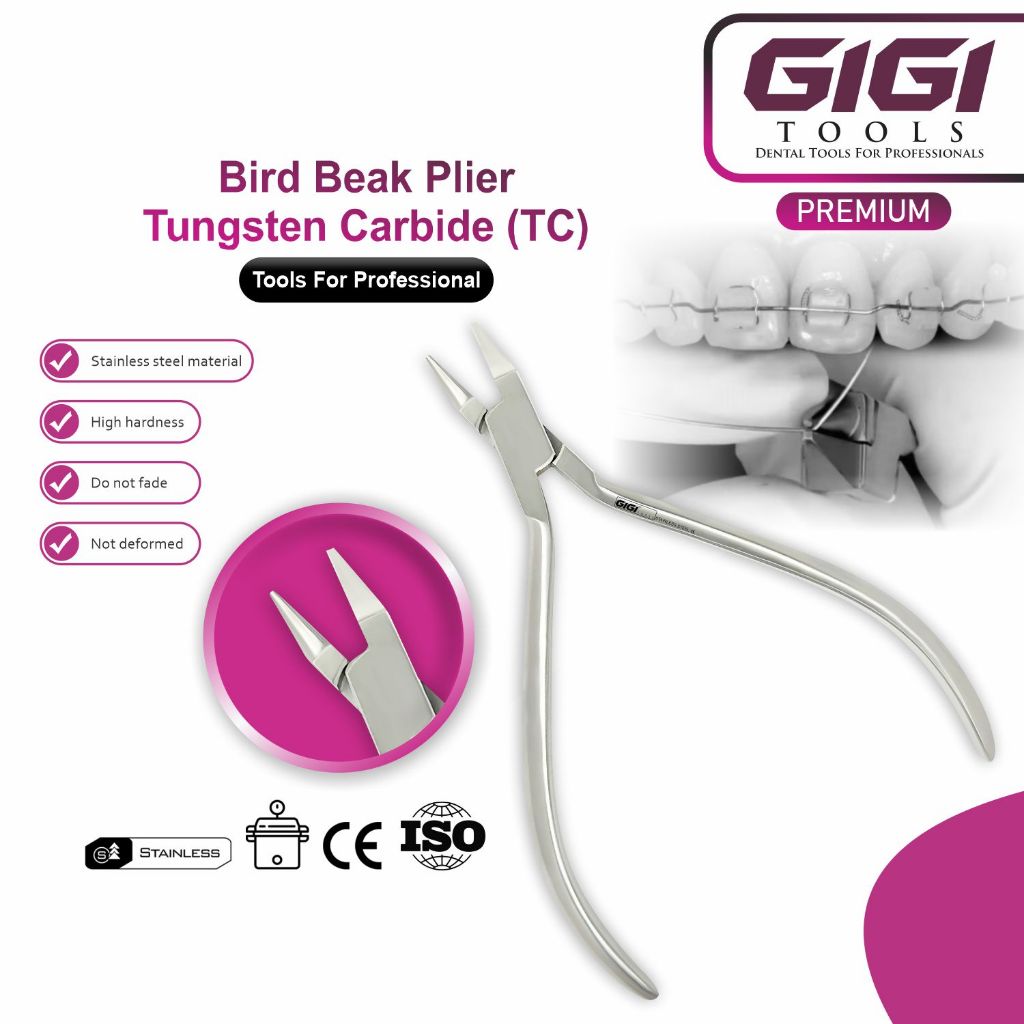 GIGI TOOLS Premium Ortho light wire bending plier bird beak Tungsten ...