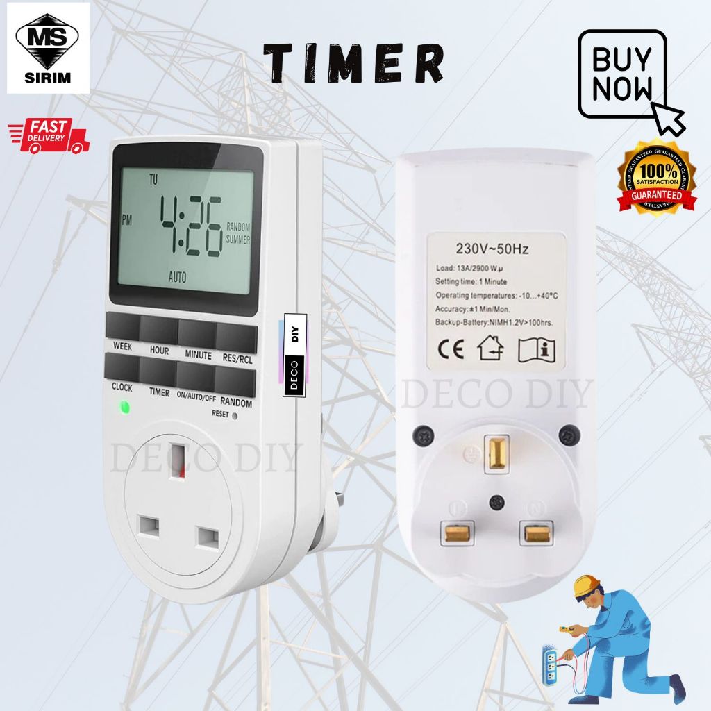 ORIGINAL Programmer Timer Plug In Timer Digital Timer 24hour Timer Switch Plugin Timer Daily ...