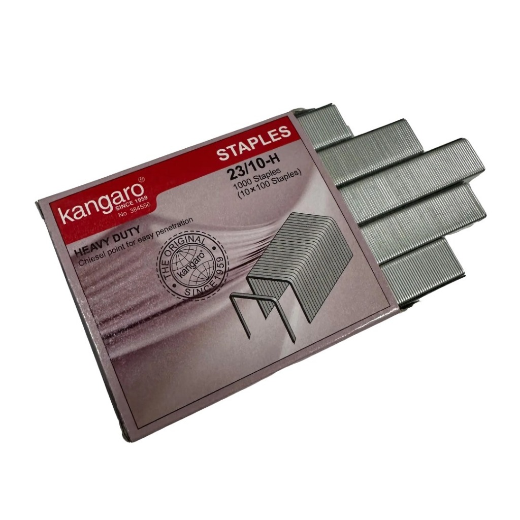 [1 Box] Kangaro Staples 23/10-H ( 1000 Staples Per Box / Heavy Duty ...