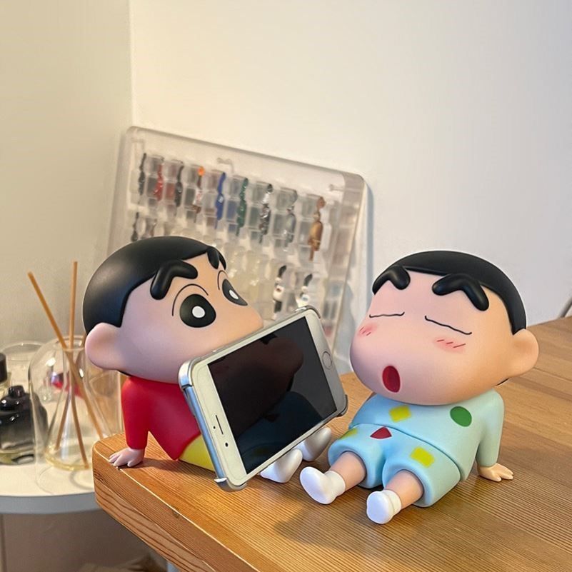 Crayon Shin-Chan Phone Holder Kawaii Anime Desktop Ornaments Cartoon ...