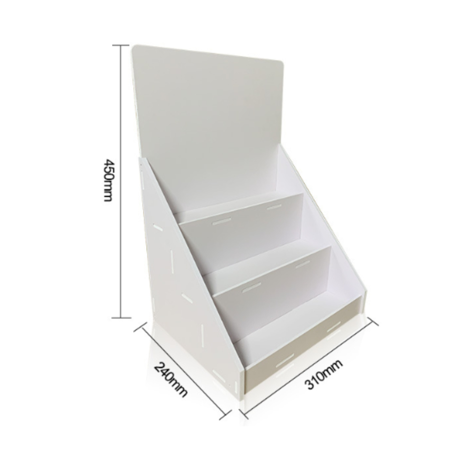 Blank White Counter Display Rack Rak kaunter Desktop rach shelf Rak ...