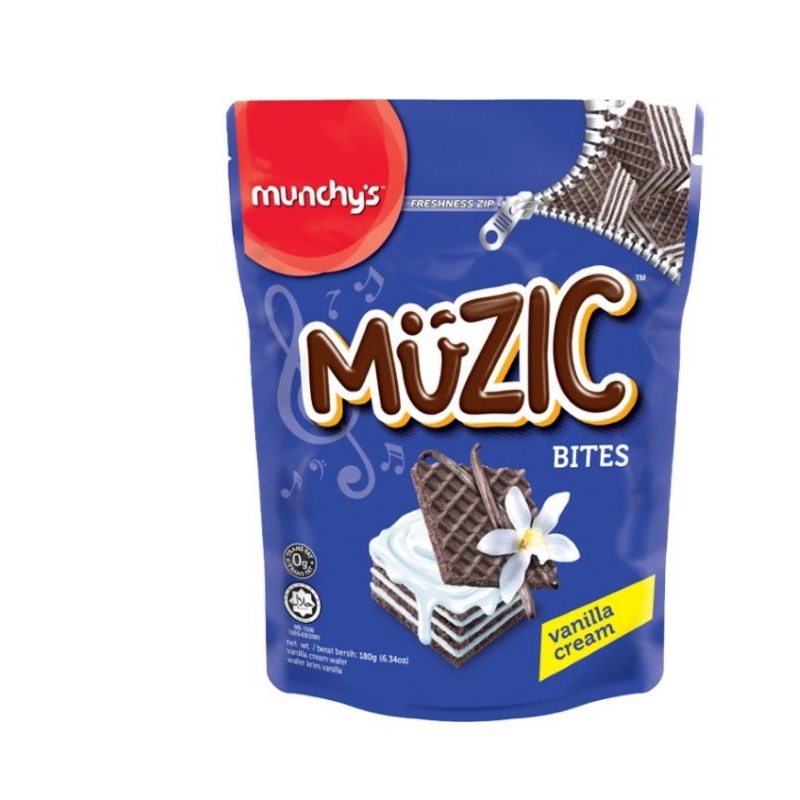 Munchy's Muzic Wafer Bites - Vanilla (180g) | Shopee Malaysia