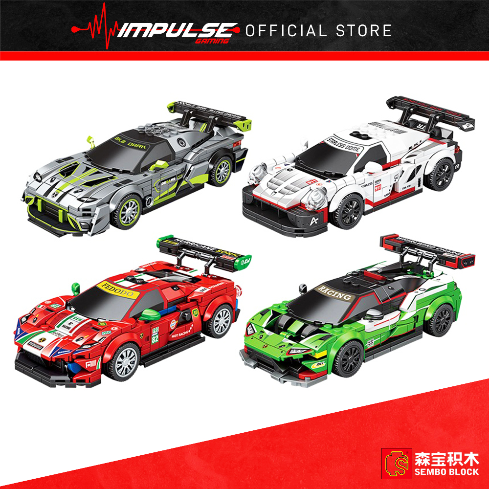 SEMBO Blocks 森保积木 Racing Sport Car - 714016 Gray / 714017 White ...