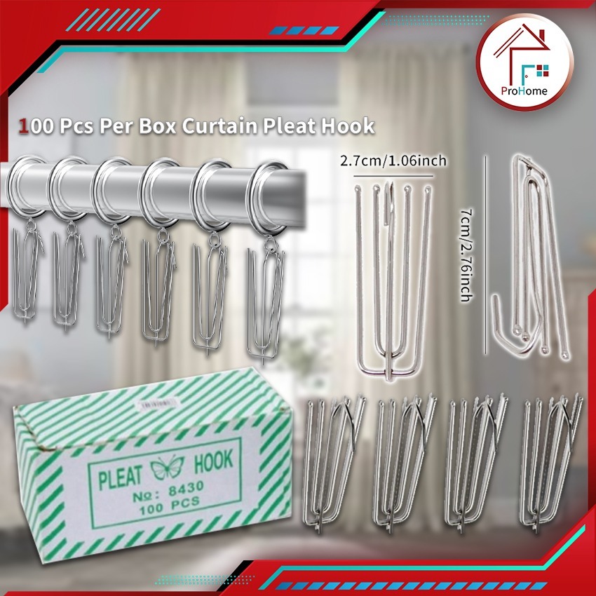 #8430 100 Pcs Per Box Curtain Pleat Hook/ Adjustable 4-Leg HOOK ...