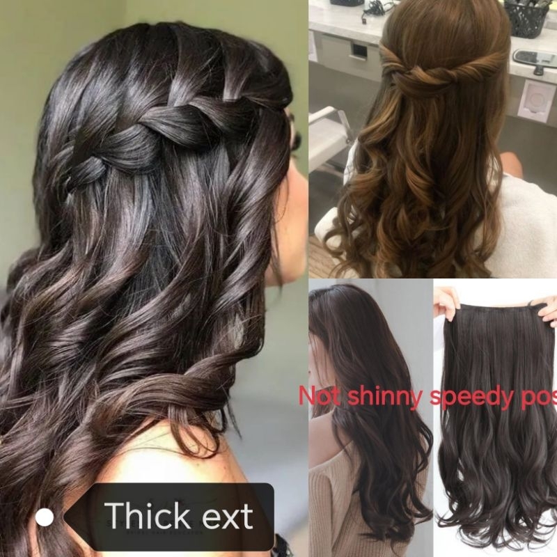 Wig Extensions 假发片 z06 thick anti-shine RAMBUT PALSU klip rambut kepit ...