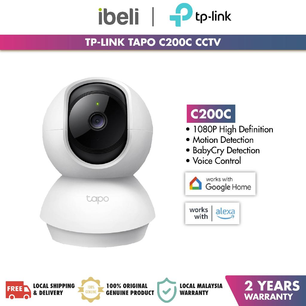 [New Arrival] TP-Link Tapo CCTV C200C Pan / Tilt Home Security Wifi ...