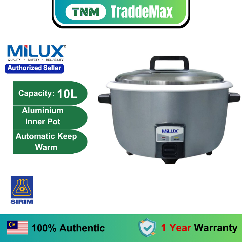 Milux Electric Commercial Rice Cooker - MRC-5200 [10 Litres] | Shopee ...