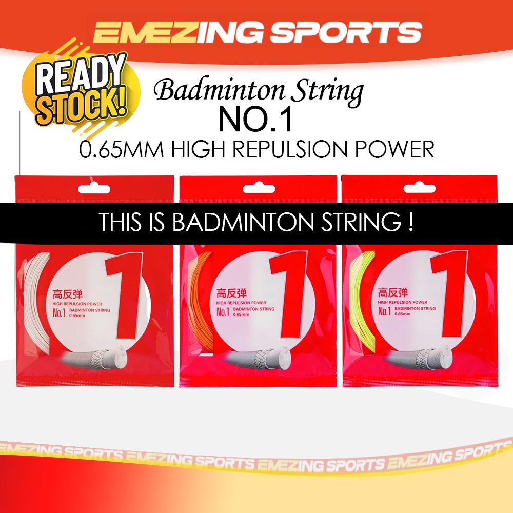 (MADE IN JAPAN) 100% ORIGINAL LN NO.1 0.65mm Badminton String - High Repulsion Power - NO 1 NO1 ...