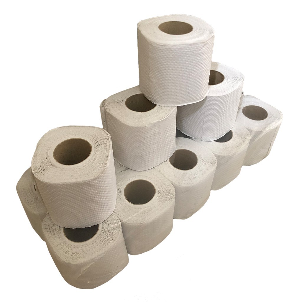 (ONE BUNDLE/100 ROLLS) 2-PLY Economy Recycled Toilet Tissue Roll ...