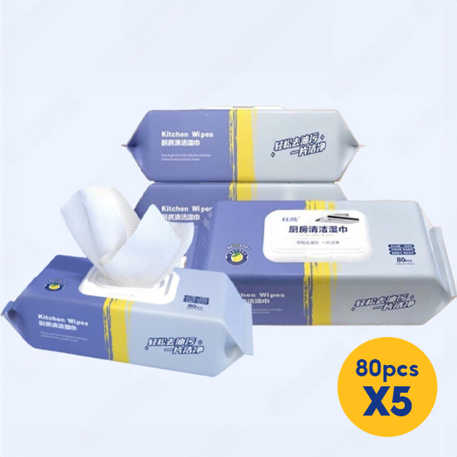 [Shopee Choice] (80pcs x 5) Tissue Kitchen Cleaning Wipes Strong ...