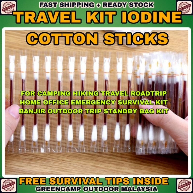 PLASTER BANDAGE IODINE STICKS 10/20PCS PLASTER TANGAN KAKI UBAT LUKA ...