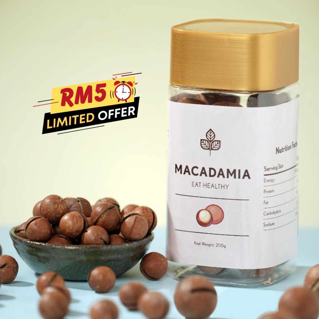 200gm The Nuts Bar HIGH GRADE Macadamia Nuts in Shell Kacang 夏威夷果 ...