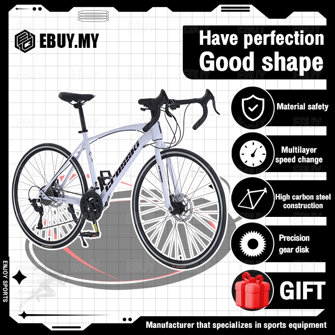 Ebuy CROSSKI™ 26” Inch Racing MTB Road Bike 21 Speed Roadbike Double ...