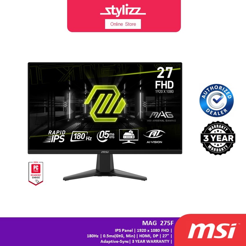 MSI OPTIC GAMING MAG 275QF MONITOR - IPS PANEL, WQHD | FHD, VESA ...