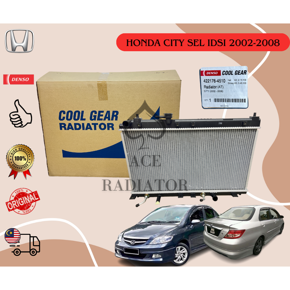 ORIGINAL DENSO COOL GEAR RADIATOR ASSY HONDA CITY SEL IDSI 2002-2008 ...