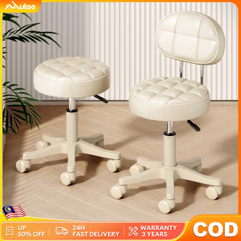MT Round Rolling Stool Chair 360°rotation Chair Adjustable kerusi ...