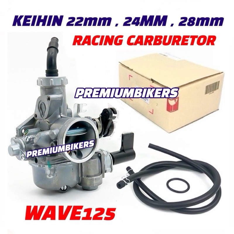 WAVE125 CARBURETOR RACING 18MM 22MM 24MM 28MM W125 WAVE 125 KEIHIN ...