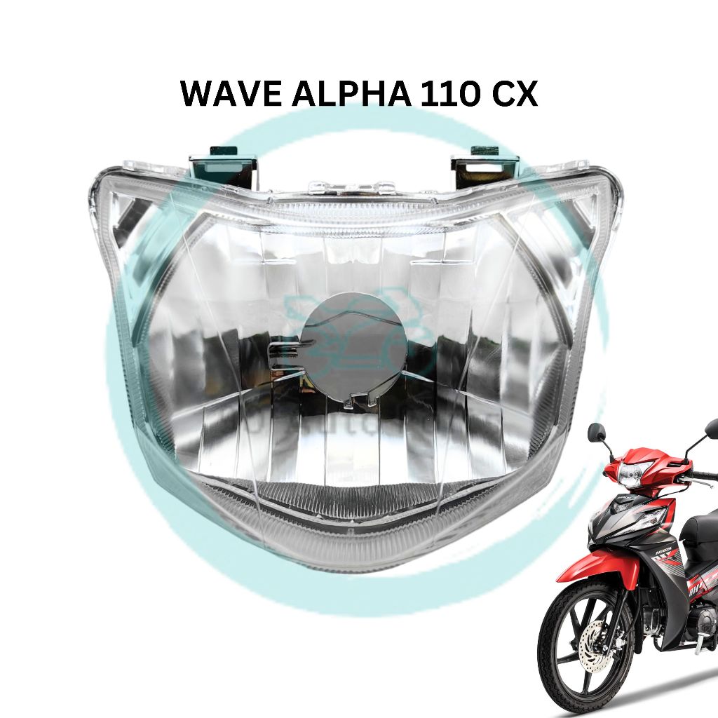HONDA MOTOR WAVE ALPHA 110 CX V1 V2 V3 HEAD LAMP UNIT LAMPU DEPAN ...