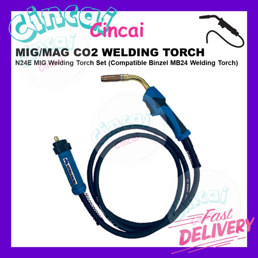 Austweld N24E MIG Welding Torch (Compatible Binzel MB24 Welding Torch ...