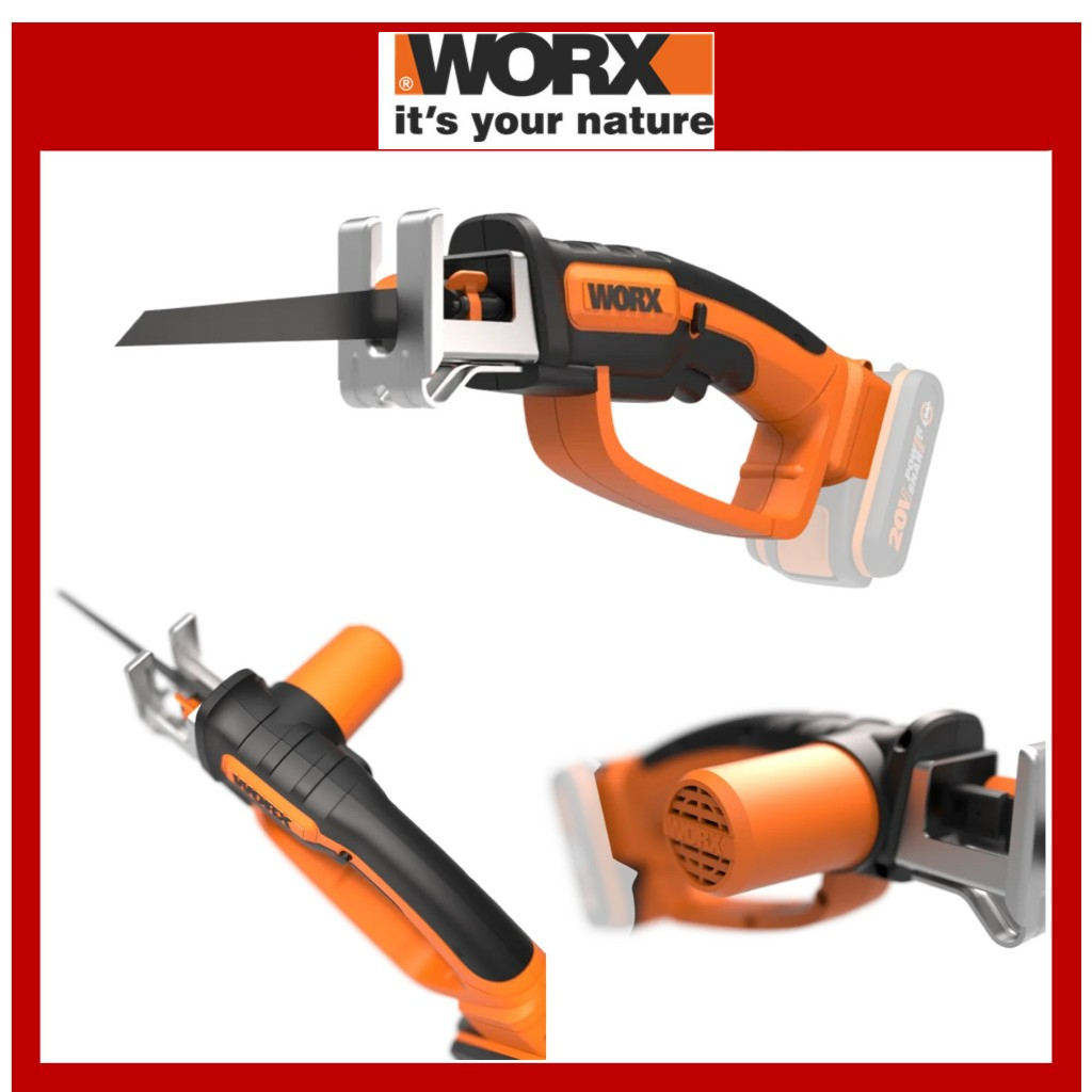 WORX WG894E 20V Lithium-Ion Handy Saw with Powershare Battery platform ...