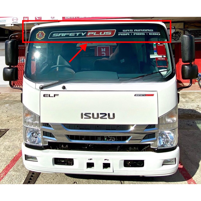 Isuzu Safety Plus Truck Sticker Original Design Sticker Lori Cermin ...