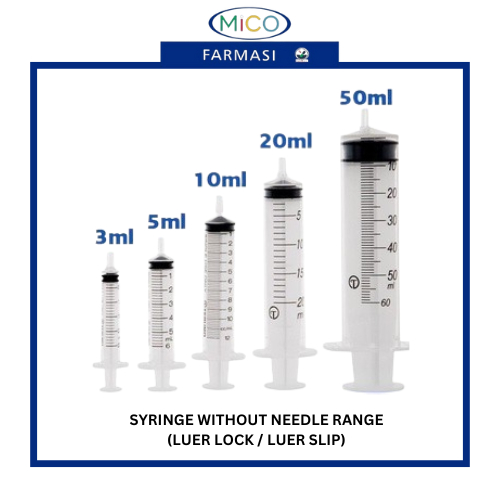 TERUMO SYRINGE WITHOUT NEEDLE 100'S - 1ML / 3ML / 5ML / 10ML / 20ML / 50ML | Shopee Malaysia