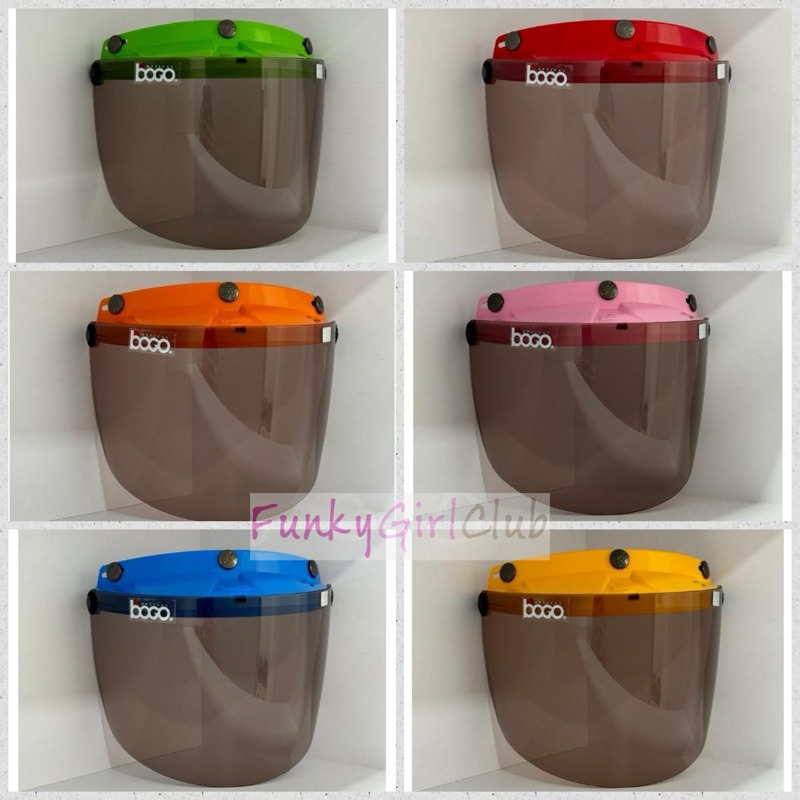 BOGO VISOR 3 BUTTON CAP COLOUR TINTED CLEAR DARK GREY SMOKE 3 SGV MS88 ...