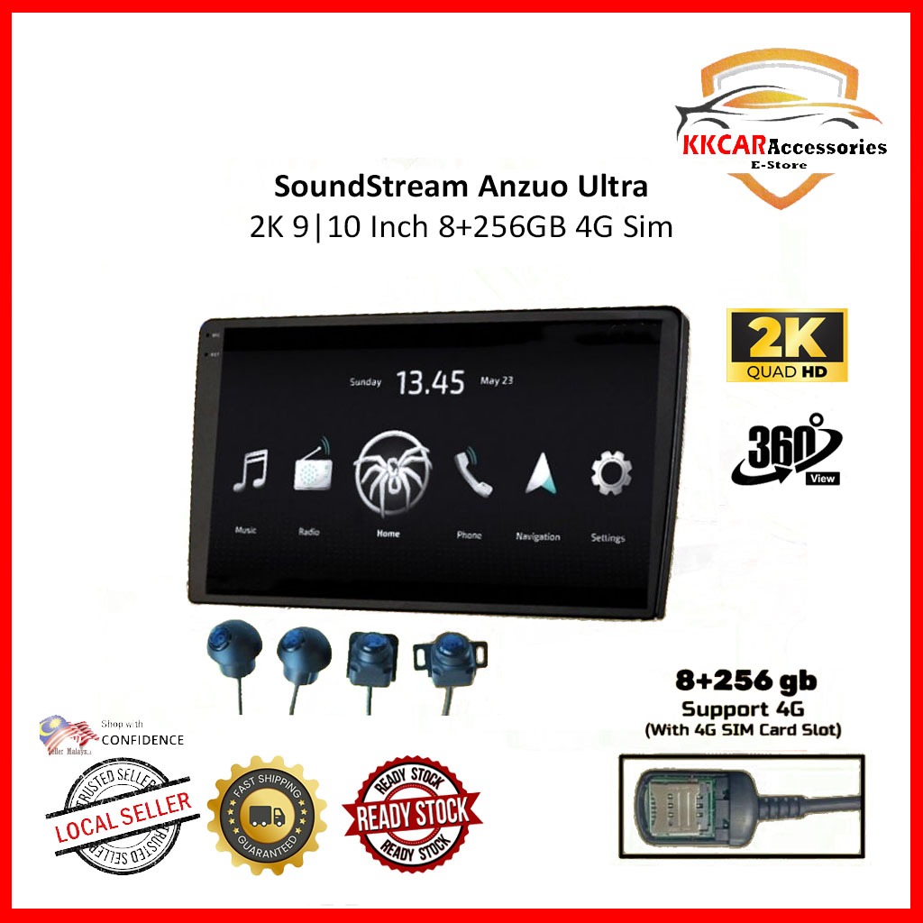 Soundstream Anzuo Ultra Series 8+256GB 9inch /10inch 2K QLED Android ...