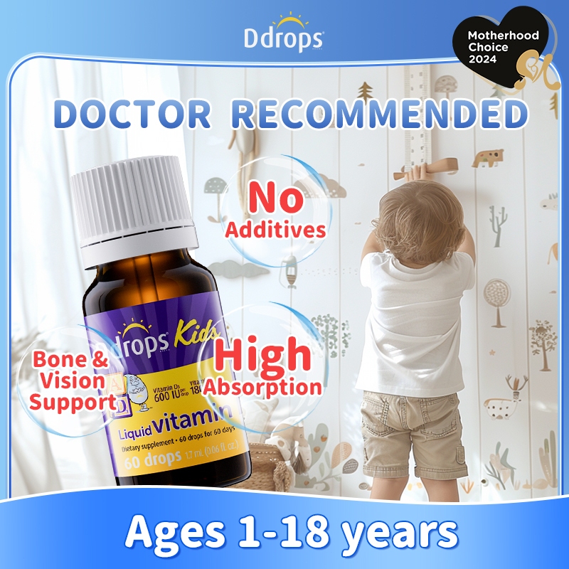 Baby Ddrops Liquid Vitamin D3 600IU Vitamin A 1800IU Supplement for Infants.液体维他命A&D滴剂/促进骨骼生长 ...