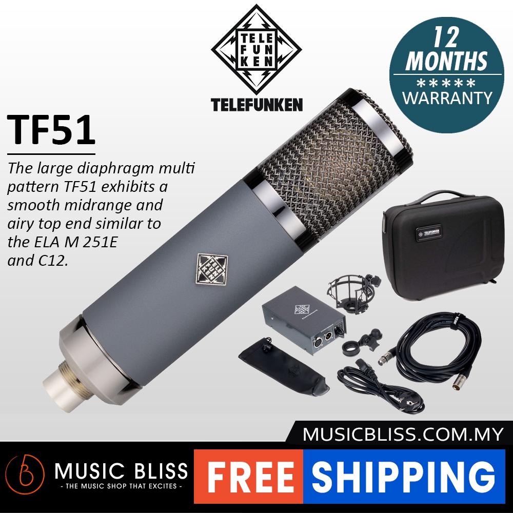 Telefunken TF51 Large-diaphragm Tube Condenser Microphone | Shopee Malaysia