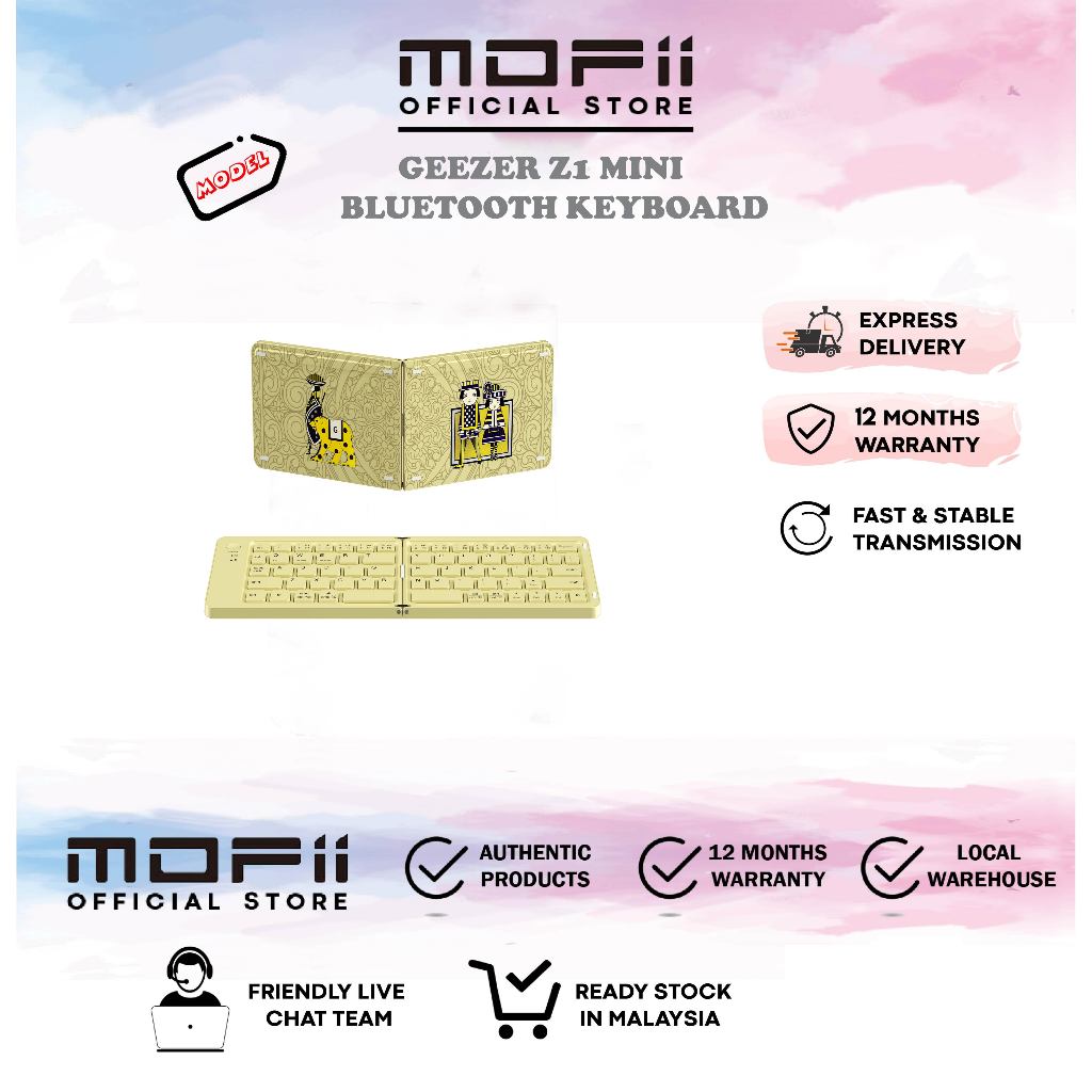 MOFII GEEZER Z1 Portable Bluetooth Folding Keyboard for OS / Android ...
