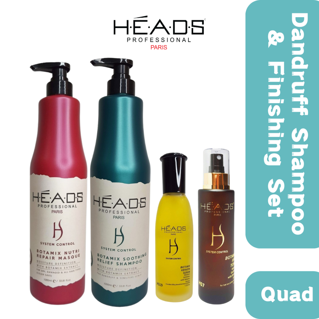 Heads Professional Paris Hair Shampoo Hair Conditioner Finishing Quad ...