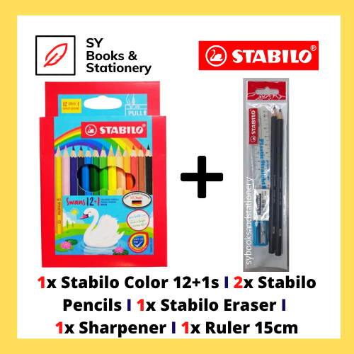 STABILO Swans Color Pencil Set / Stationery Set / Stationary Set ...