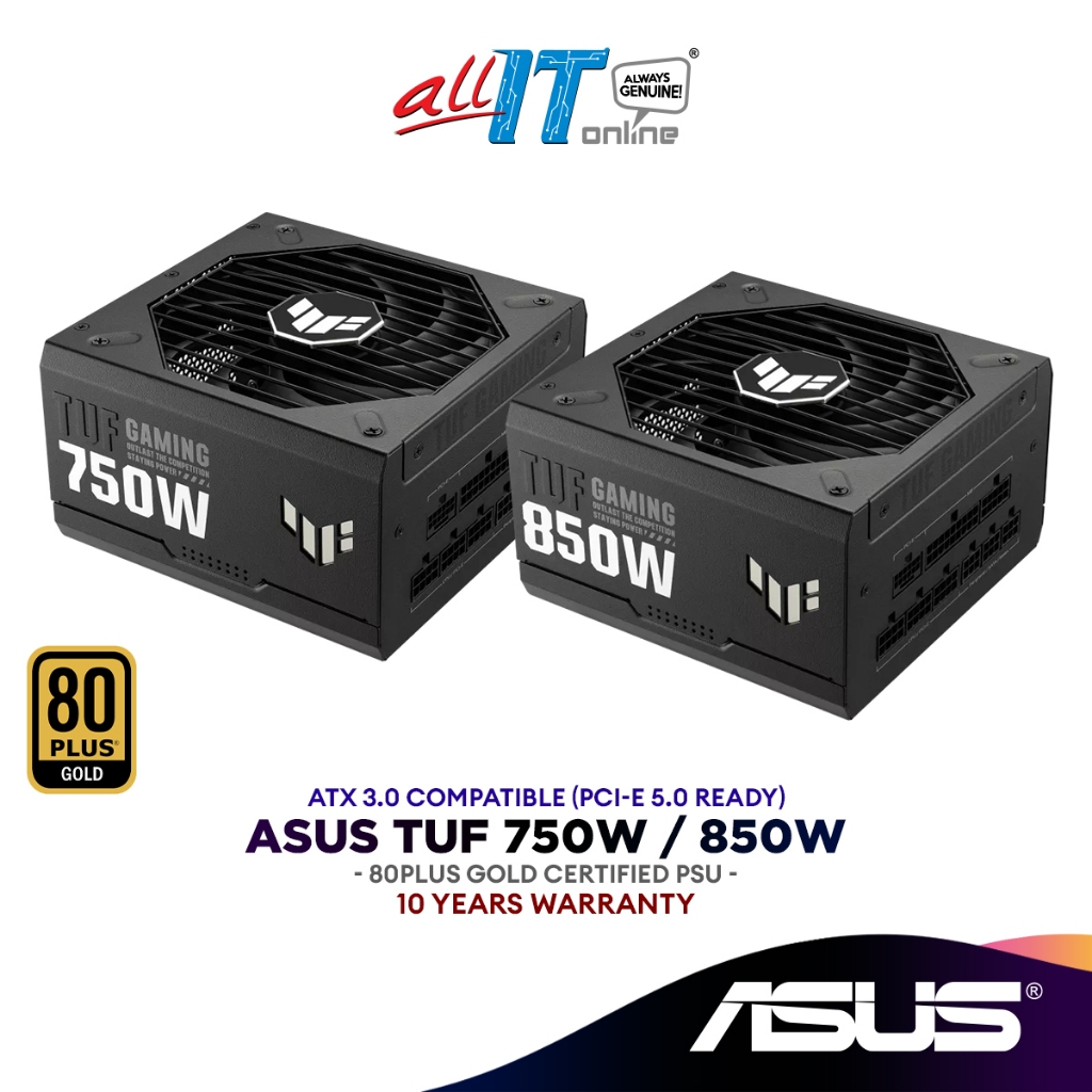 ASUS TUF 750W / TUF 850W GOLD ATX3.0 PCIe5.0 Fully Modular Power Supply (TUF-GAMING-750G / TUF ...