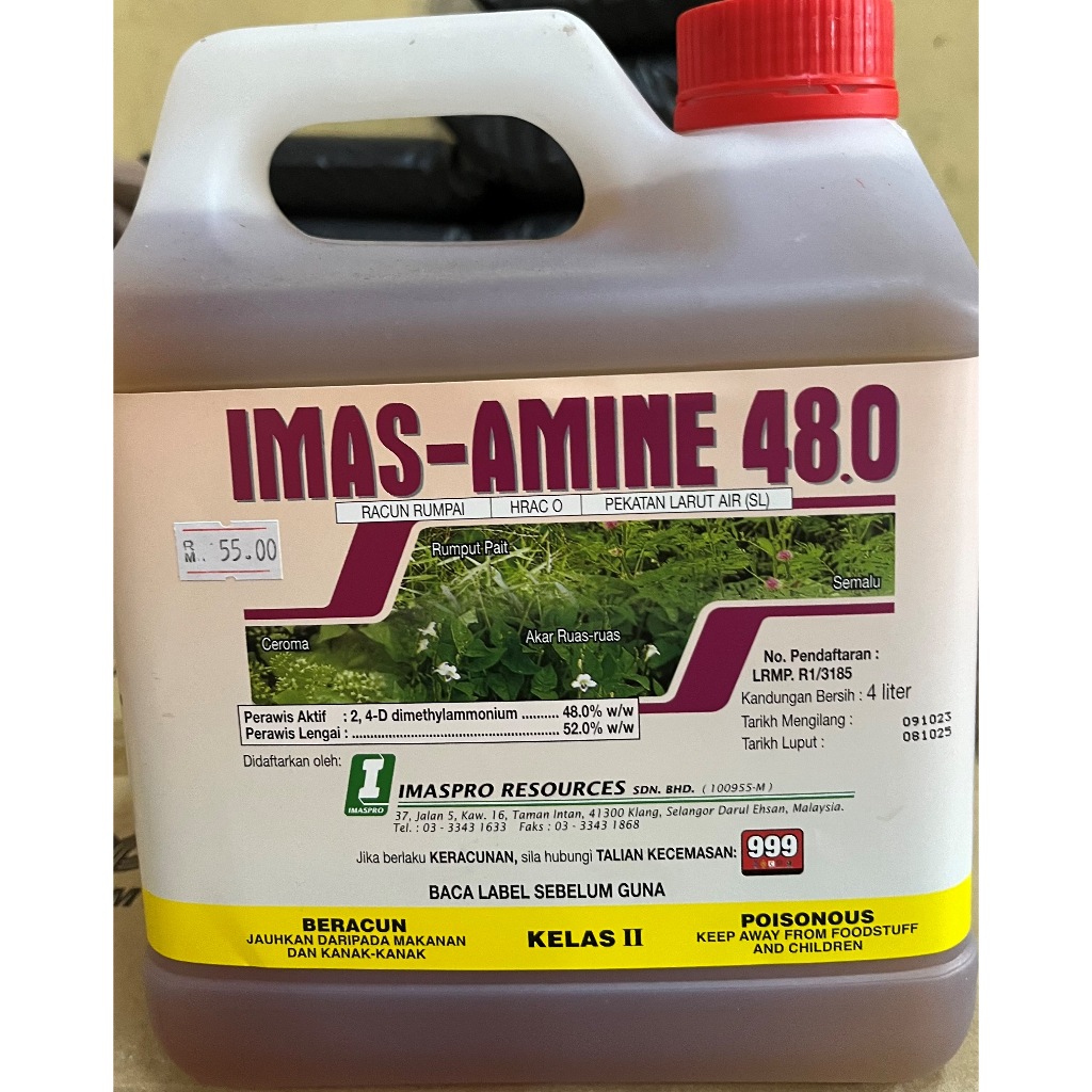 " ORIGINAL " Imaspro Imas-Amine 480 4L / racun rumput / akar ruas-ruas ...