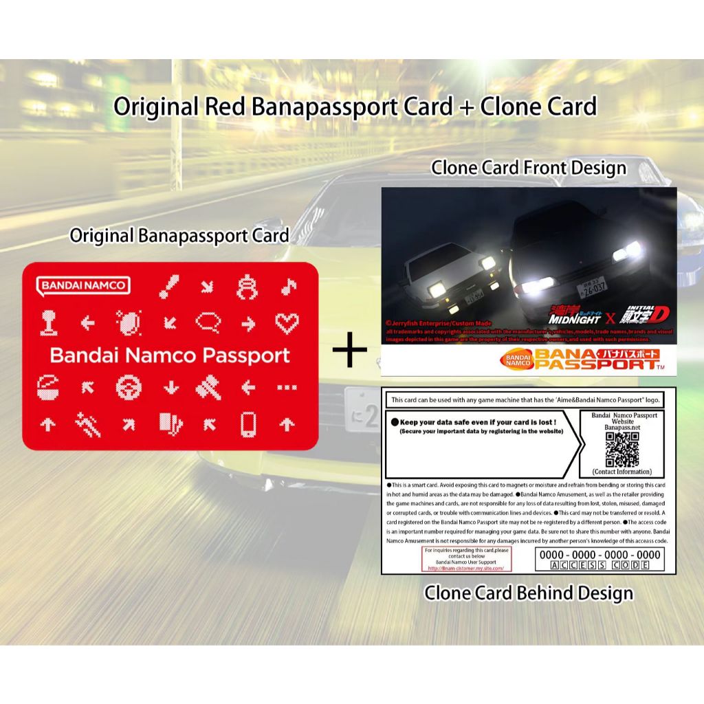 Banapassport English Version+Clone Spare Card (Wangan Midnight/Initial ...