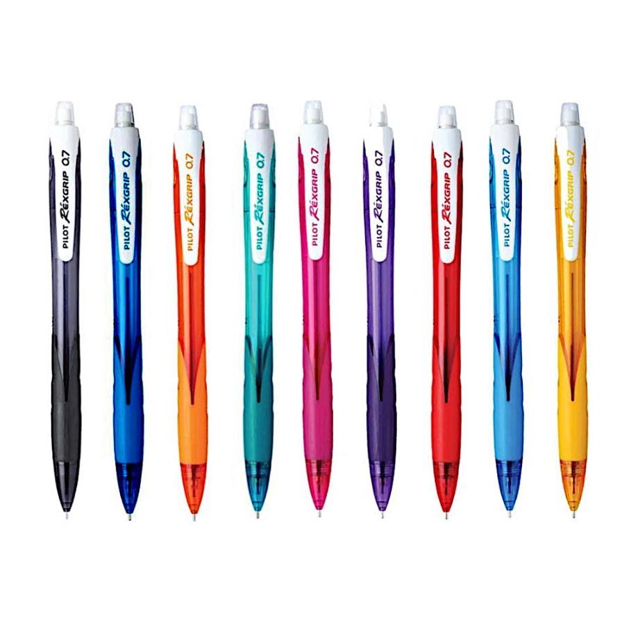 Pilot Mechanical Pencil Pilot REXGRIP With Pencil Leads 0.5mm/0.7mm ...