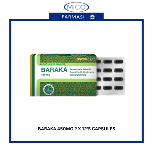 PROMOSI !!! BARAKA 450MG CAPSULE 12'S / 24'S - [EXP:10/2024] | Shopee ...