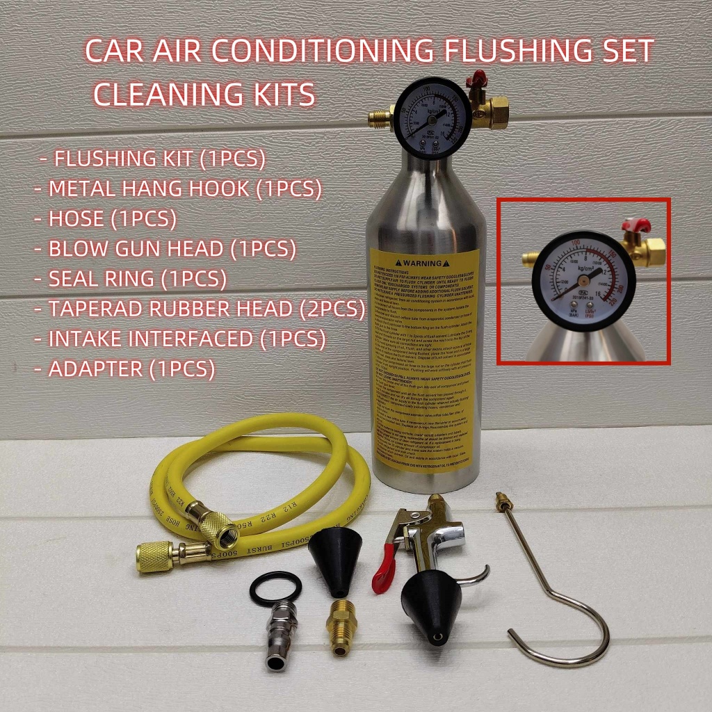 CAR AIR CONDITIONING FLUSHING SET/CLEANING KITS AIRCOND/AC/SYSTEM FLUSH ...