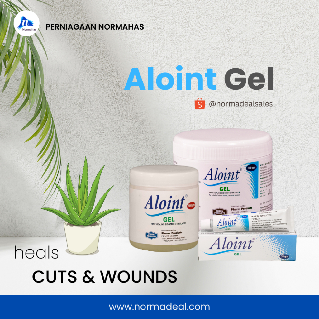 Aloe Vera Aloint Gel for Wound/Nappy Rash/Hot Water Skin Boil/Sun Burn ...