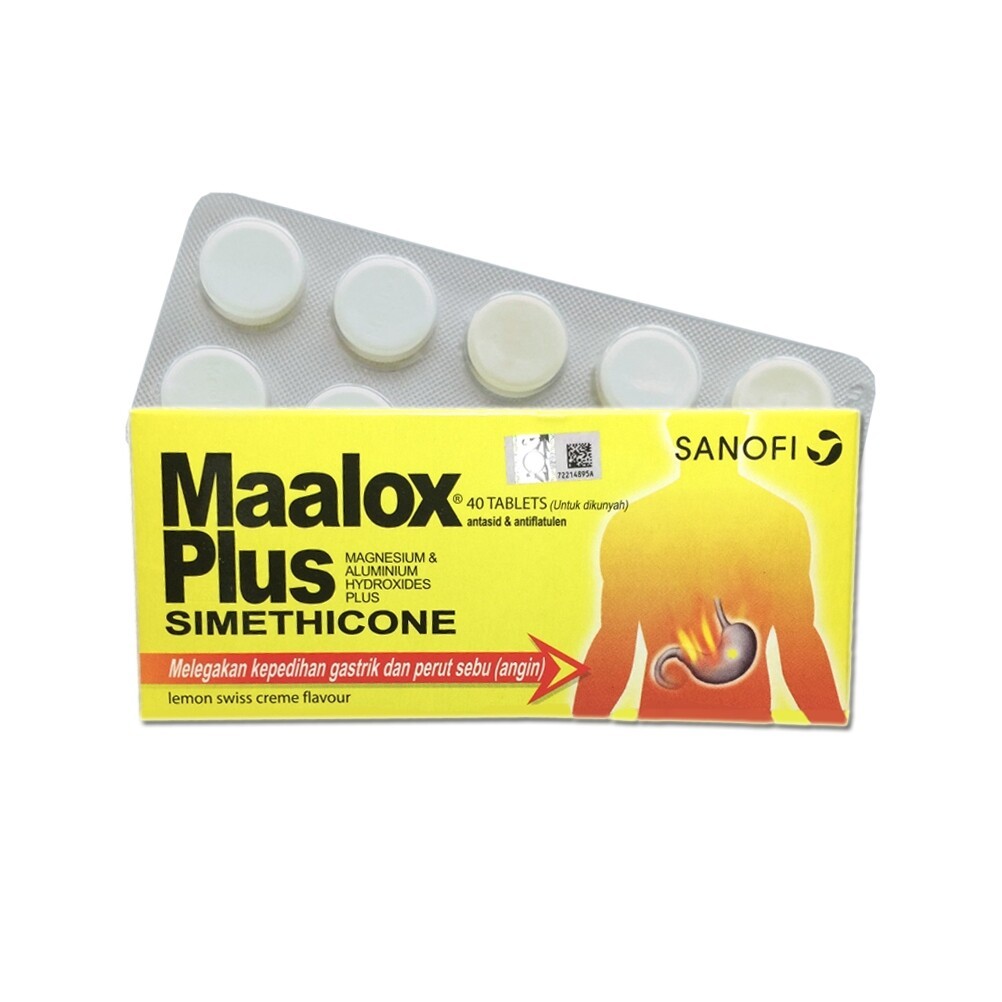 Maalox Plus 10 Tablet ( Antacid , Gastric , Indigestion , Wind ) | Shopee Malaysia