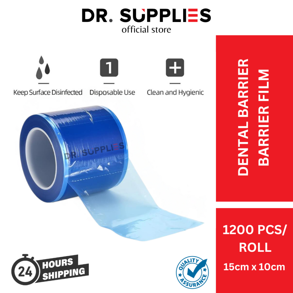 【1200 SHEETS/ROLL】Dental Protective Blue Barrier Film, Adhesive ...