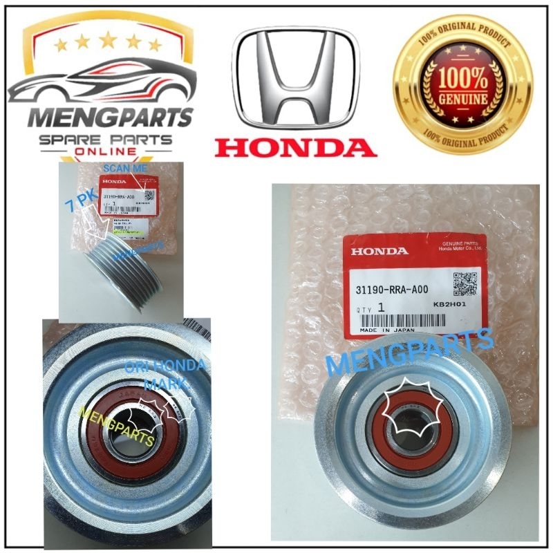 ORIGINAL HONDA CIVIC S5G 2.0 & SNG 2.0 IDLER PULLEY , FAN BELT PULLEY ...