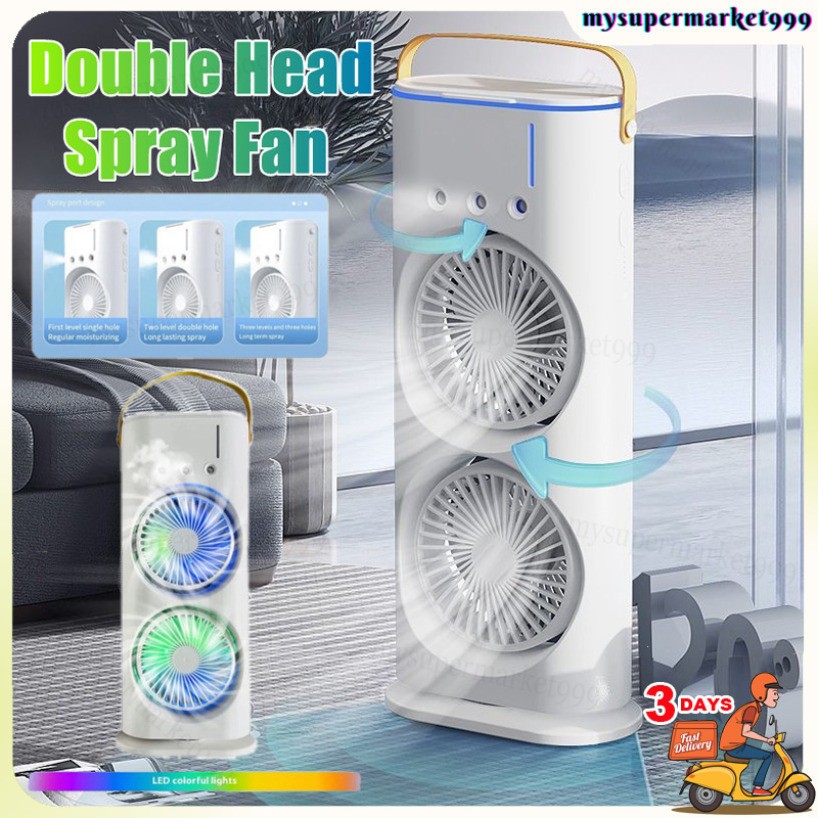 Portable Mini Air Cooler With Mist Humidifier Double-Ended Cooling ...