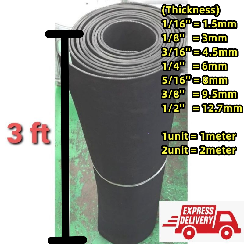 (1.5mm/3mm/4.5mm/6mm/8mm/9.5mm/12.7mm)SIZE BLACK REINFORCED RUBBER ...