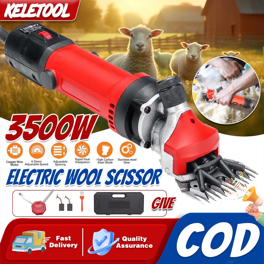 Trimmer Animal hair Cutter 3500W Adjustable 6 Speed 13 Teeth Electric ...