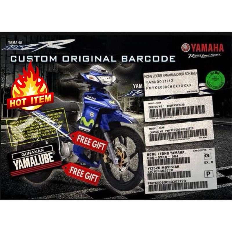 🔥👍HOT ITEM🔥SILA BACA DULU ️ ORIGINAL BARCODE Yamaha 125ZR Custom ...