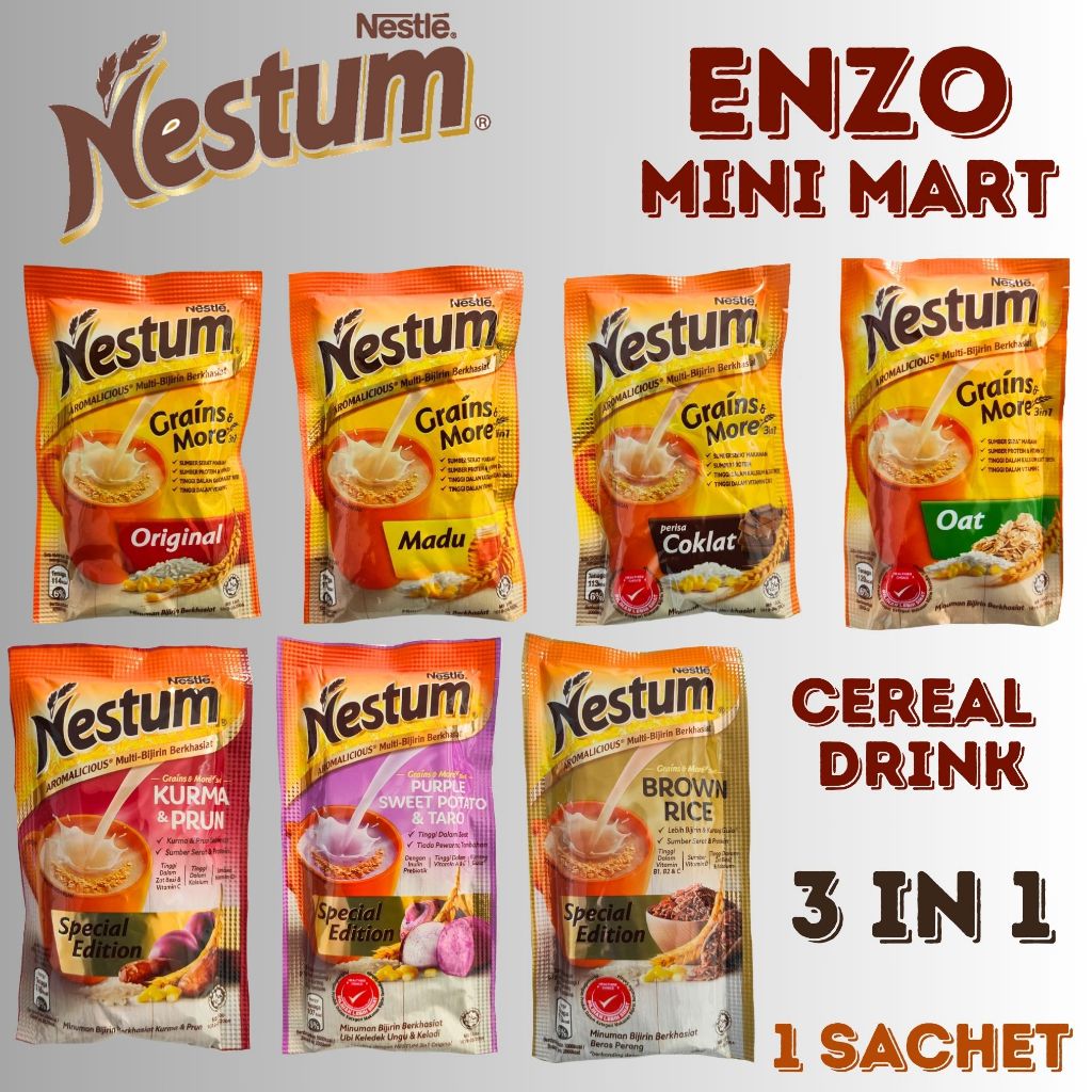 (LOOSE PACK) NESTUM CEREAL DRINK 3 IN 1 SACHET - ORIGINAL, MADU, COKLAT ...